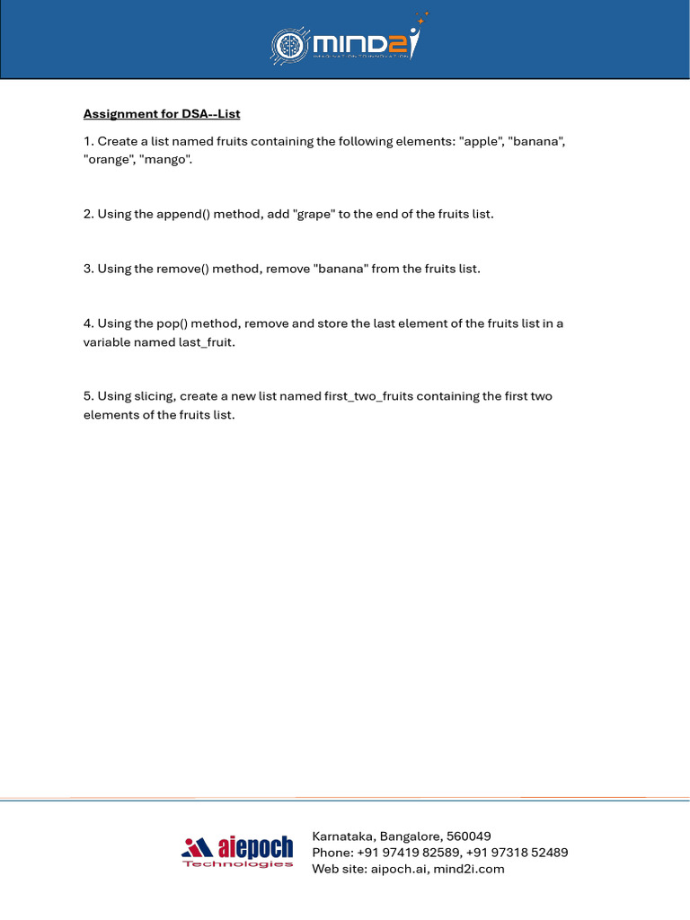 Day4 AssignmentListPDF | PDF