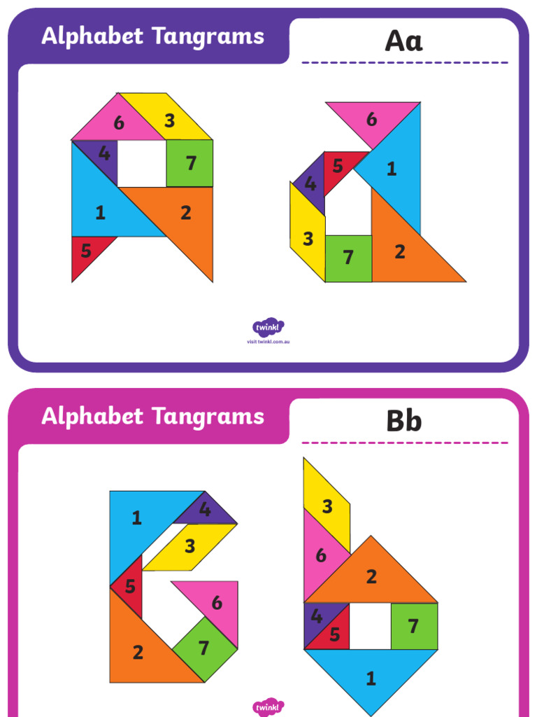 1 Alphabet Tangram | PDF
