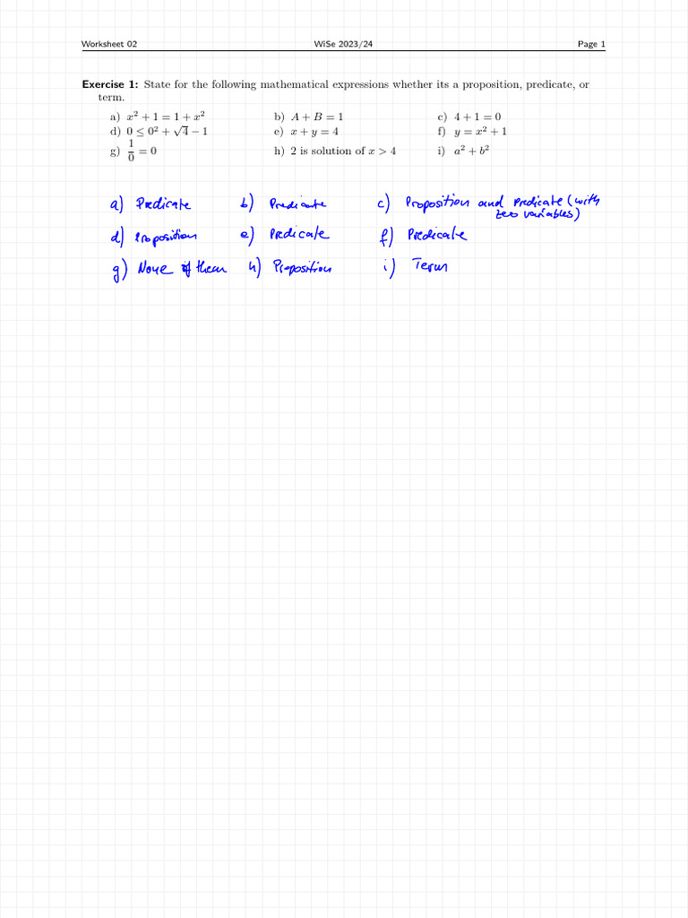 Math Propositions and Logic Exercises | PDF | Syntax (Logic) | Formalism (Deductive)