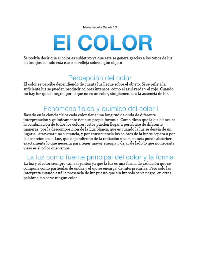 Color Isabella Canela 1C | PDF