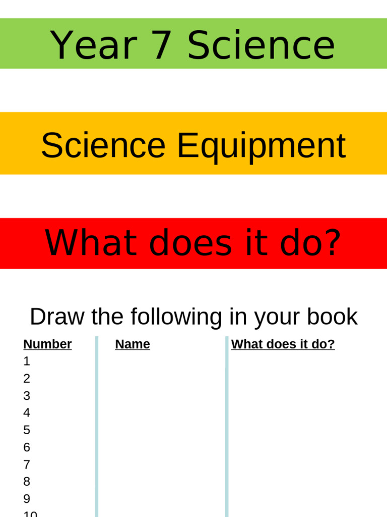 7S Science Equipment | PDF