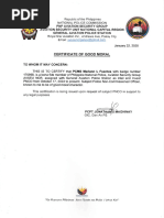 Police Blotter Entry Certification Sample | PDF