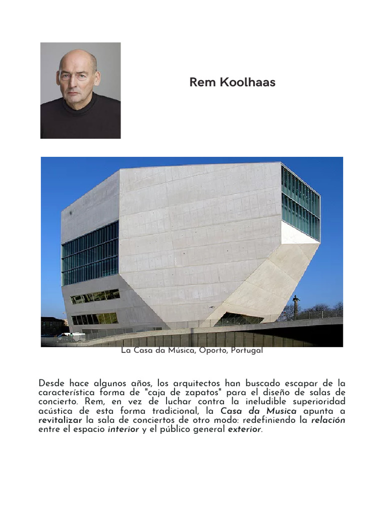 Concepto - Rem Koolhaas | PDF