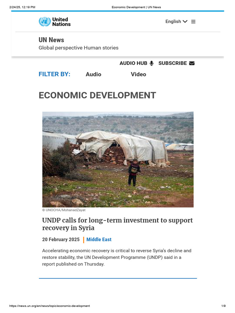 Economic Development - UN News | PDF | United Nations | International ...