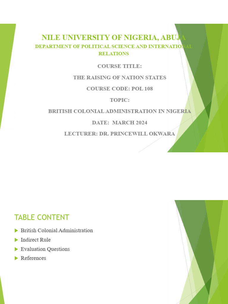 British Colonial Administration in Nigeria | PDF | Colonialism ...