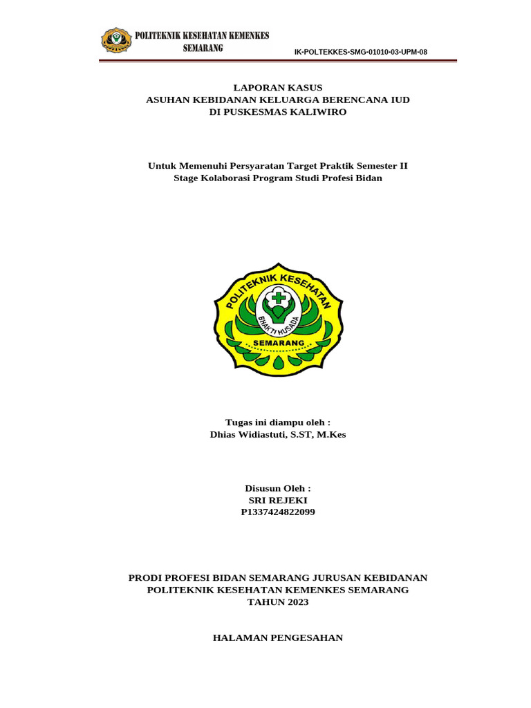 Asuhan Kebidanan KB IUD di Puskesmas | PDF
