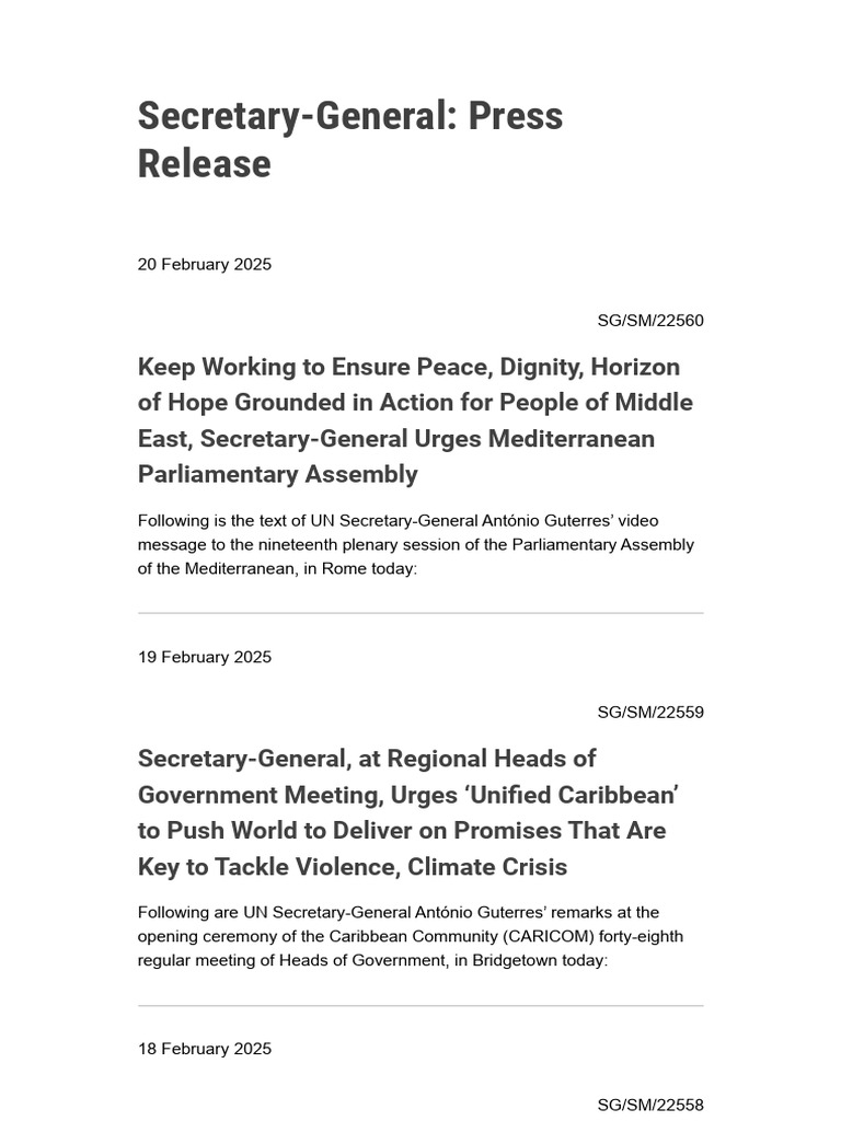 Meetings Coverage and Press Releases - Meetings Coverage and Press ...