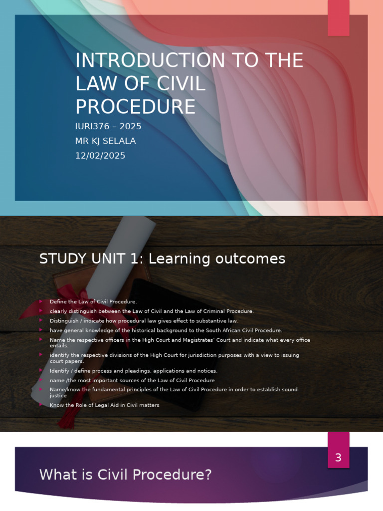 Introduction To The Law of Civil Procedure2 | PDF | Lawsuit | Justice