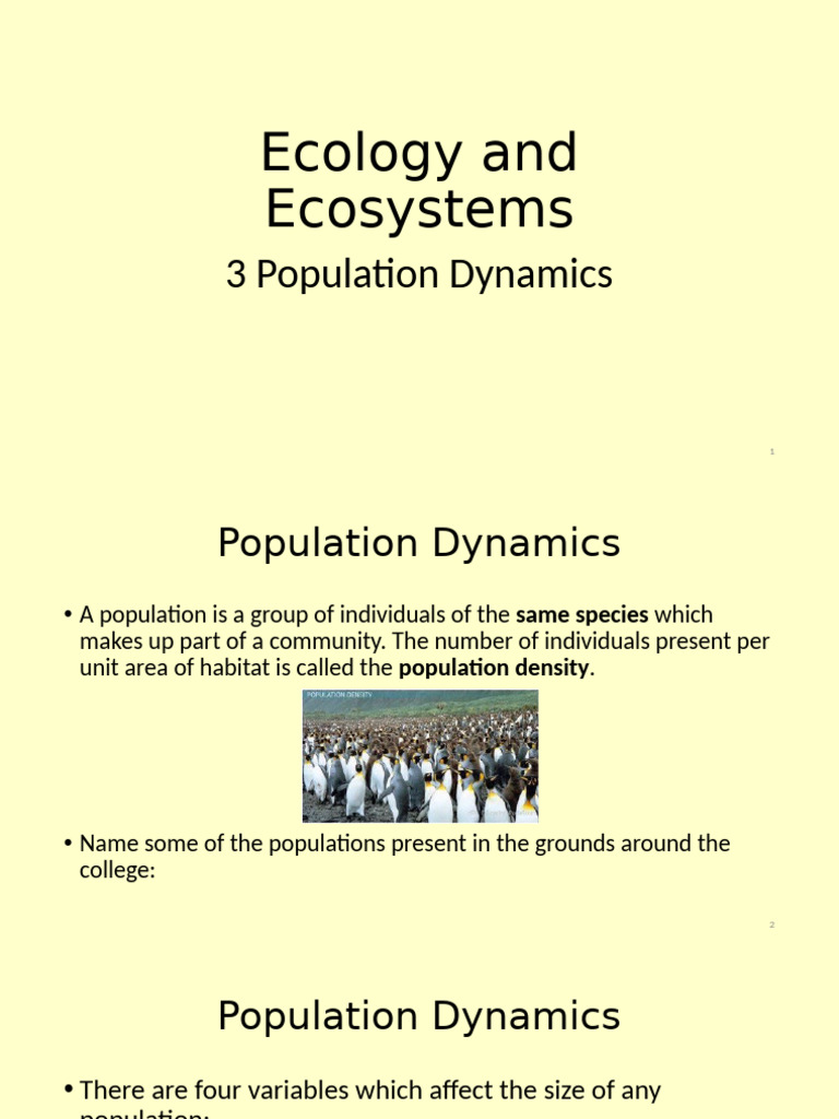 3. Population Dynamics | PDF | Predation | Grazing
