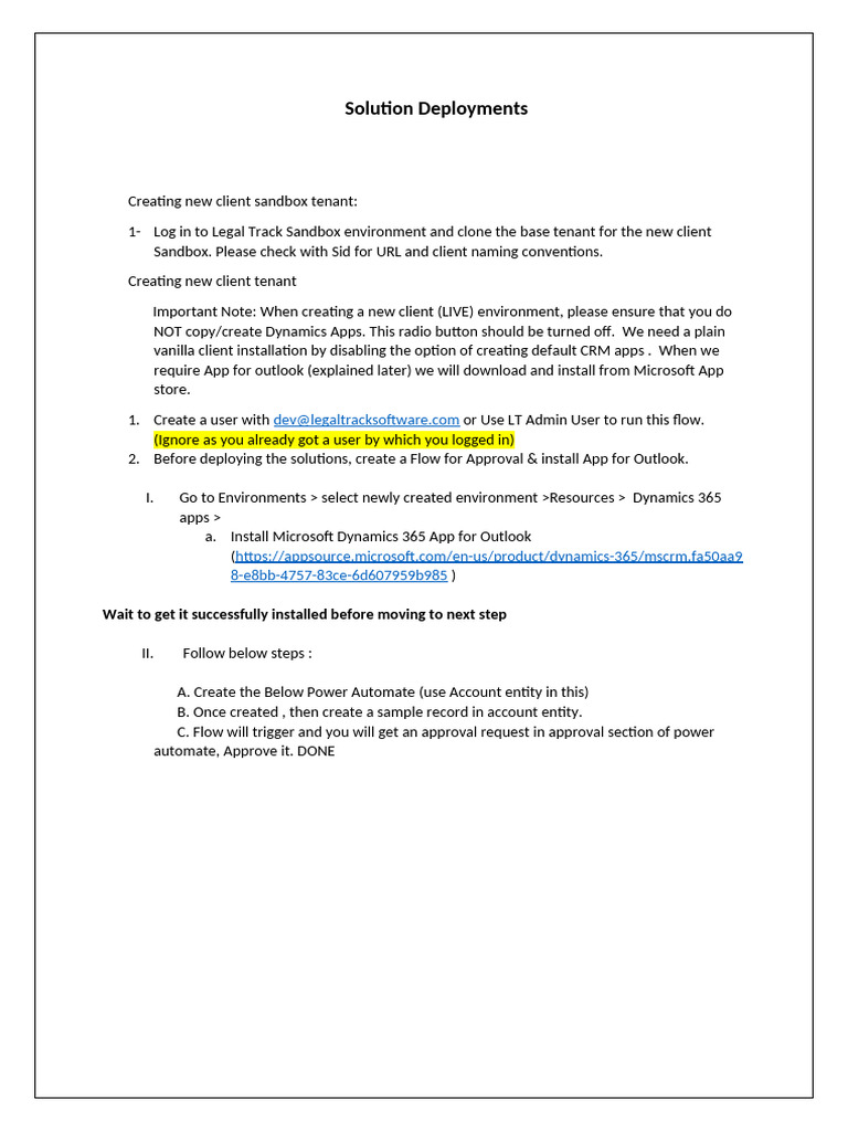Most Updated Environment Deployment Document | PDF | Microsoft Outlook | Share Point
