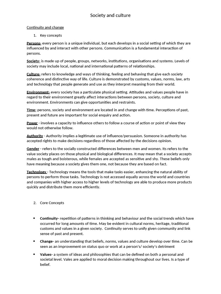 !society and Culture Notes | PDF | Methodology | Society