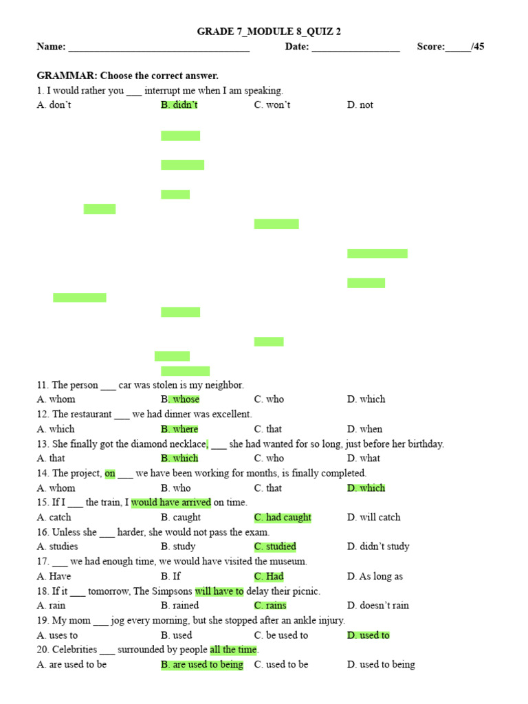 MODULE 8_QUIZ 2_KEY | PDF
