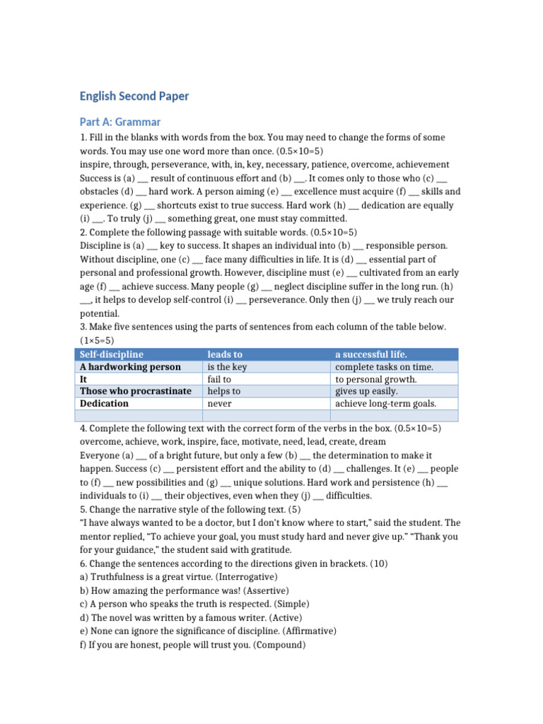 English_Second Paper | PDF | Disciplines | Linguistic Morphology