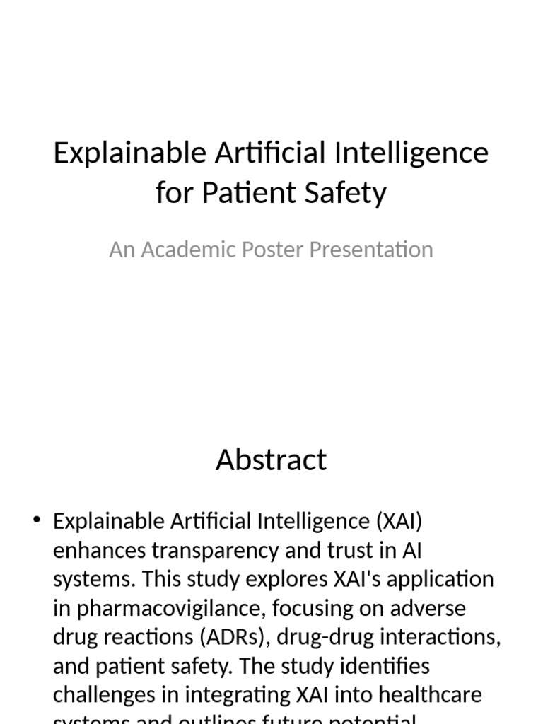 Explainable AI Poster Presentation | PDF
