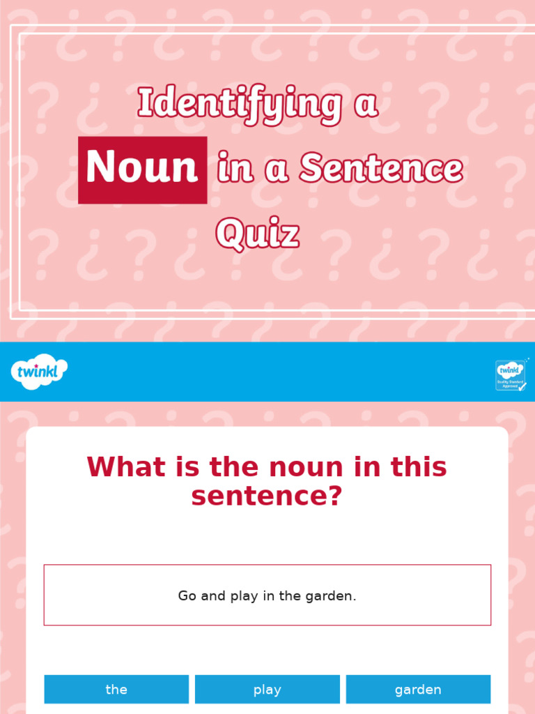 Identifying a Noun | PDF