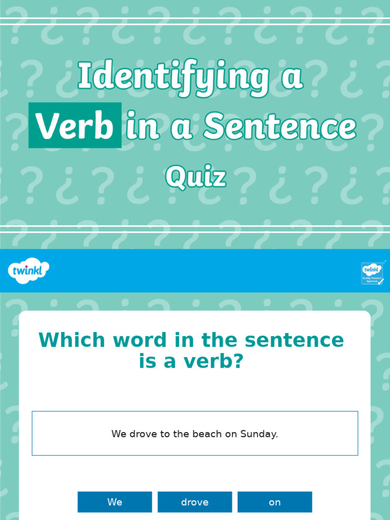 Identifying A Verb | PDF