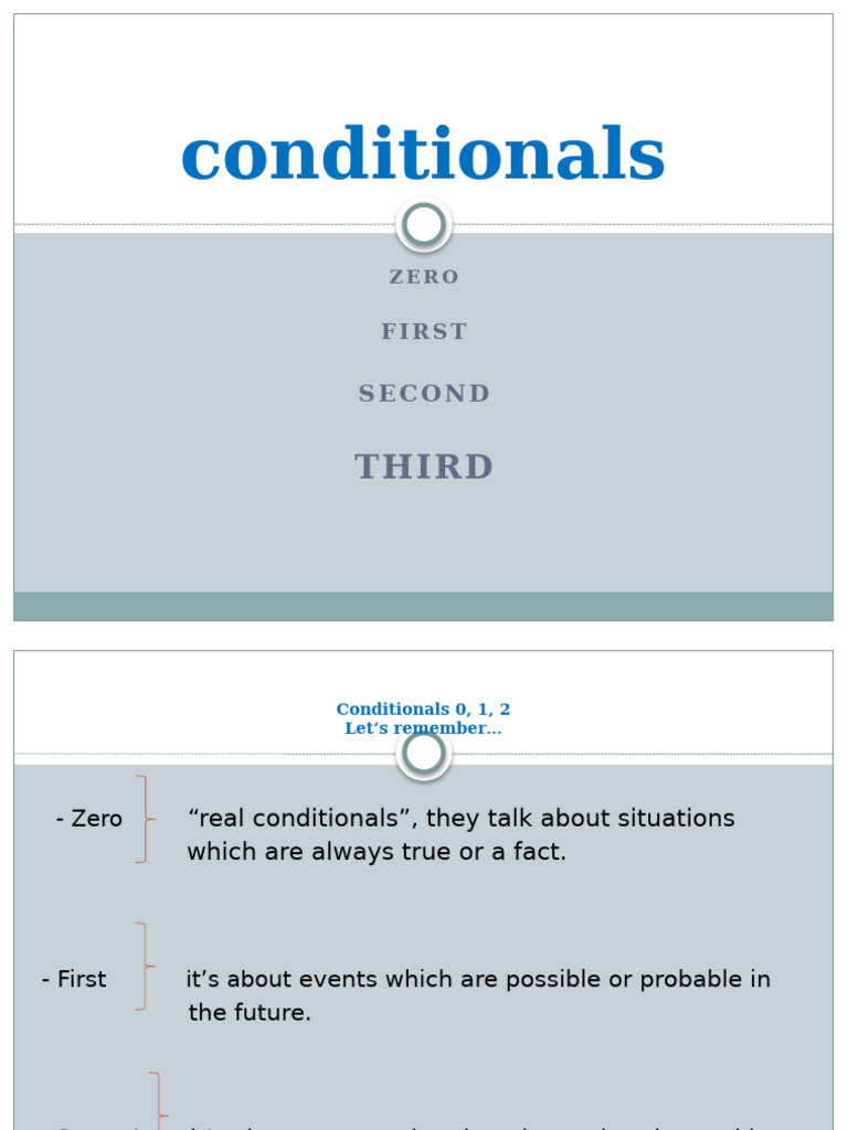 The third conditional | PDF | Grammar | Linguistics