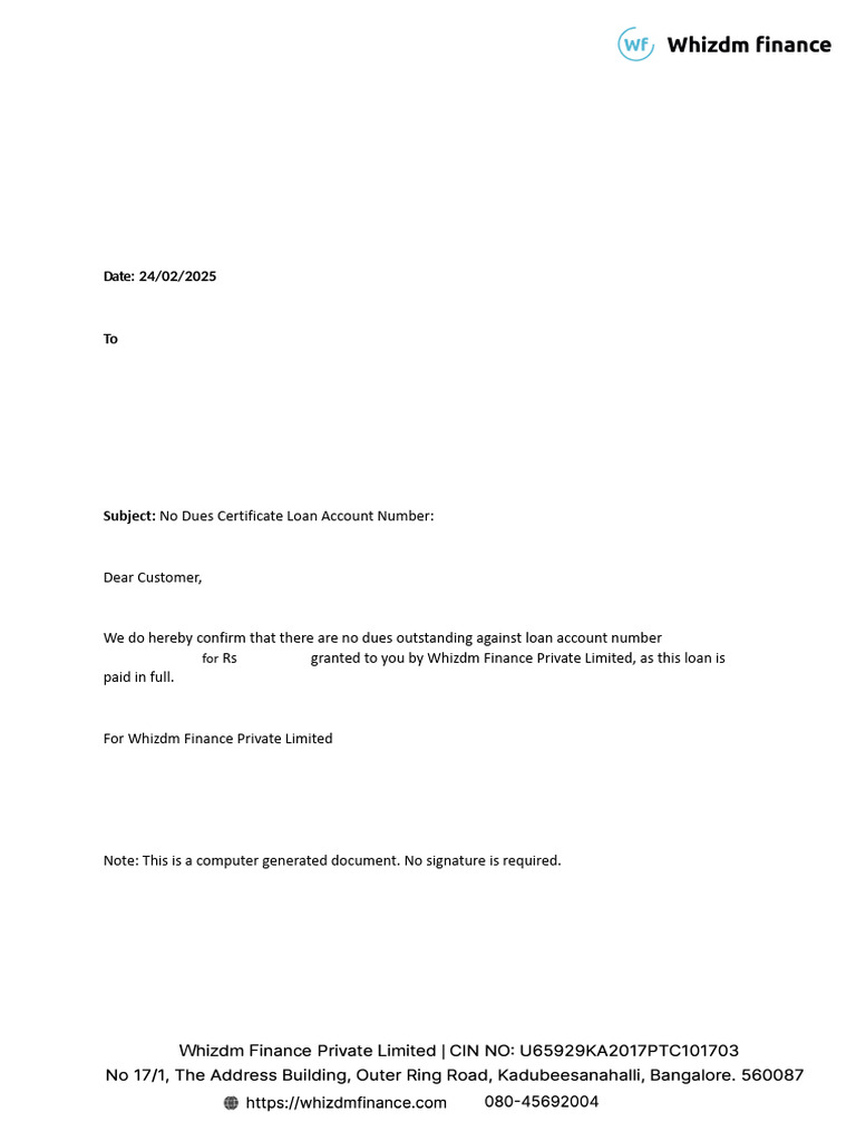 Money View NOC 50000 | PDF