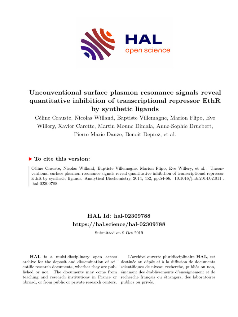 Biacore Negative Spectra | PDF | Surface Plasmon Resonance | Polymerase ...