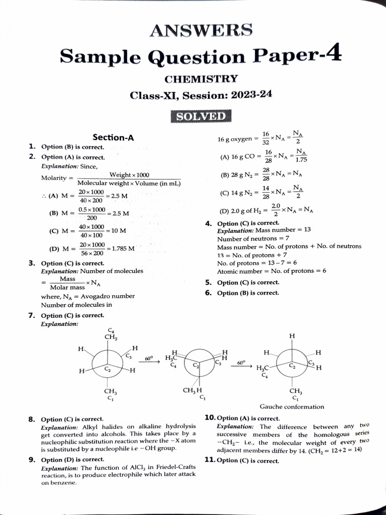 answer chemistry | PDF | Radical (Chemistry) | Chemical Bond