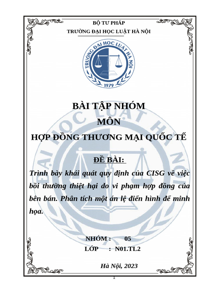 BTN HỢP ĐỒNG TMQT bản đã sửa | PDF