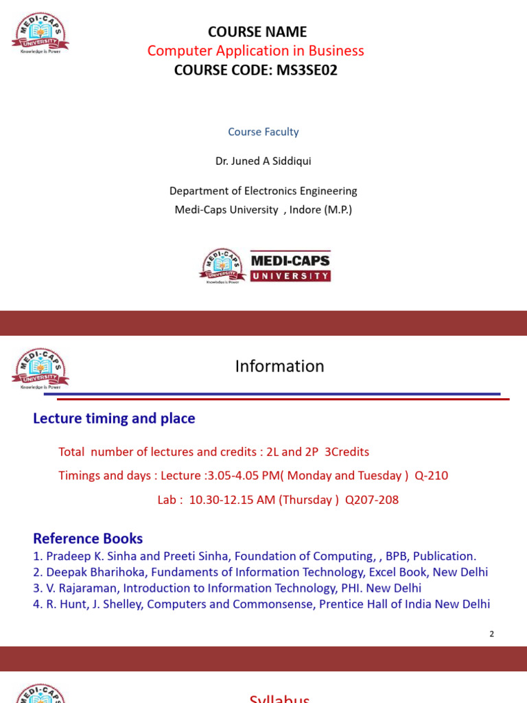 unit 1-Basic Concepts Computer Applications in Business | PDF | Computer Data Storage ...