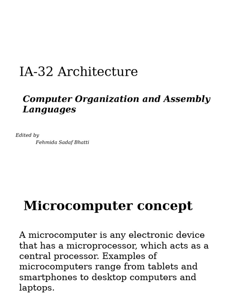 Lec02 Architecture | PDF | Central Processing Unit | Computer Program