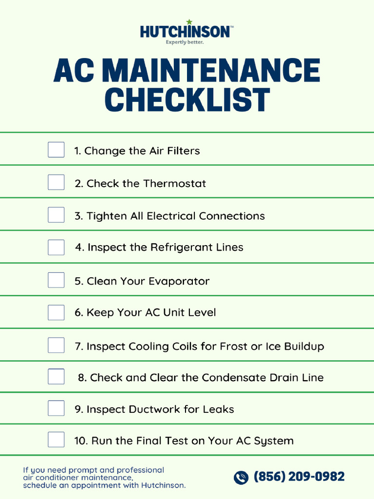 AC Maintenance Checklist | PDF