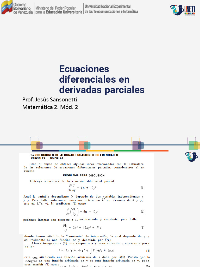 Ecuaciones Diferenciales en Derivadas Parciales | PDF