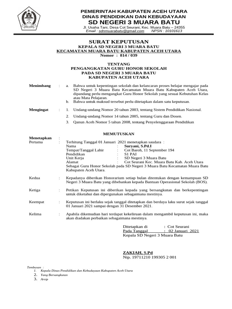 SK Suryani 2021 | PDF