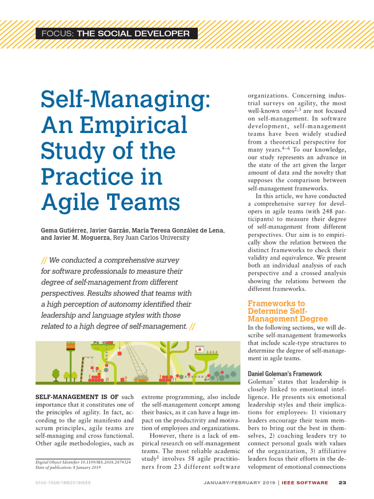 Self-Managing An Empirical Study of The Practice in Agile Teams | PDF | P Value