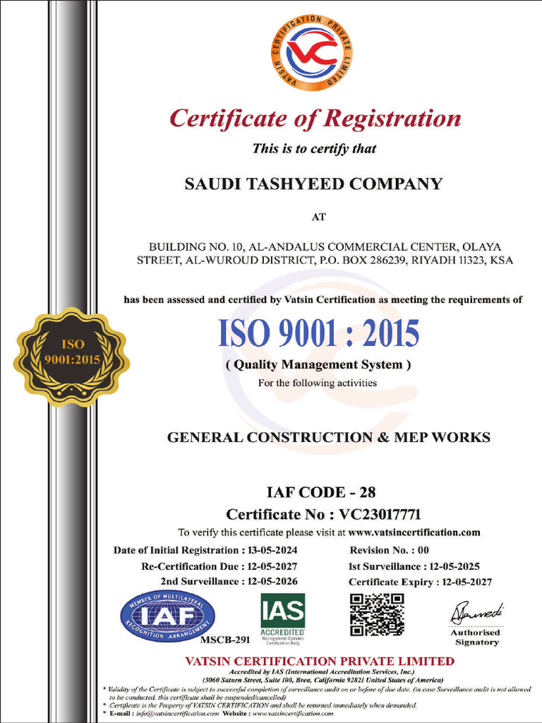 Company ISO Certificates | PDF