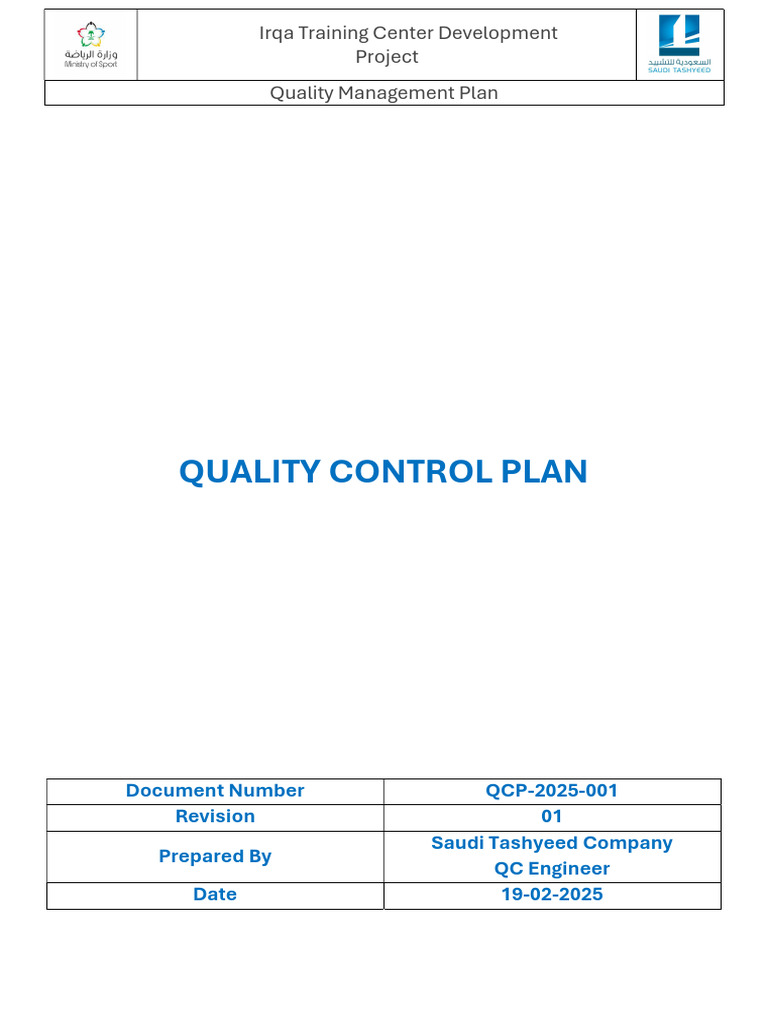 QC Plan | PDF | Quality Management | Specification (Technical Standard)