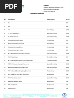 Dow Lab Test Charges and Rates 2025 | PDF | Pathology | Urine