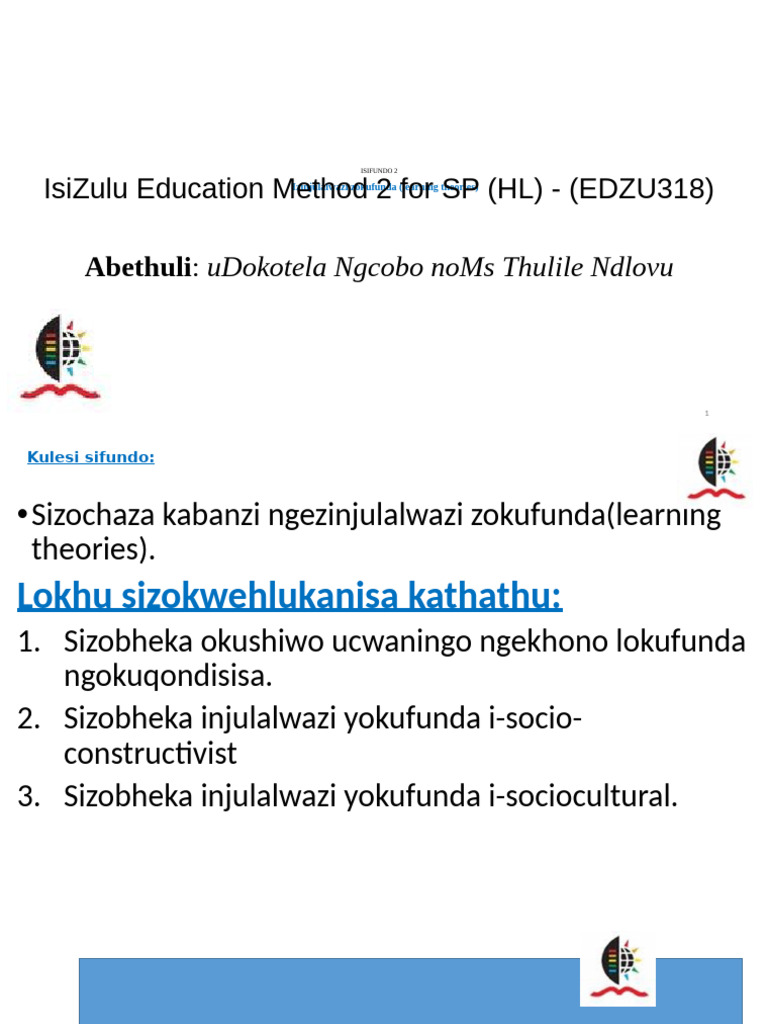 Izindlela Zokufunda Ngokuqondisisa | PDF | Psychological Theories | Family