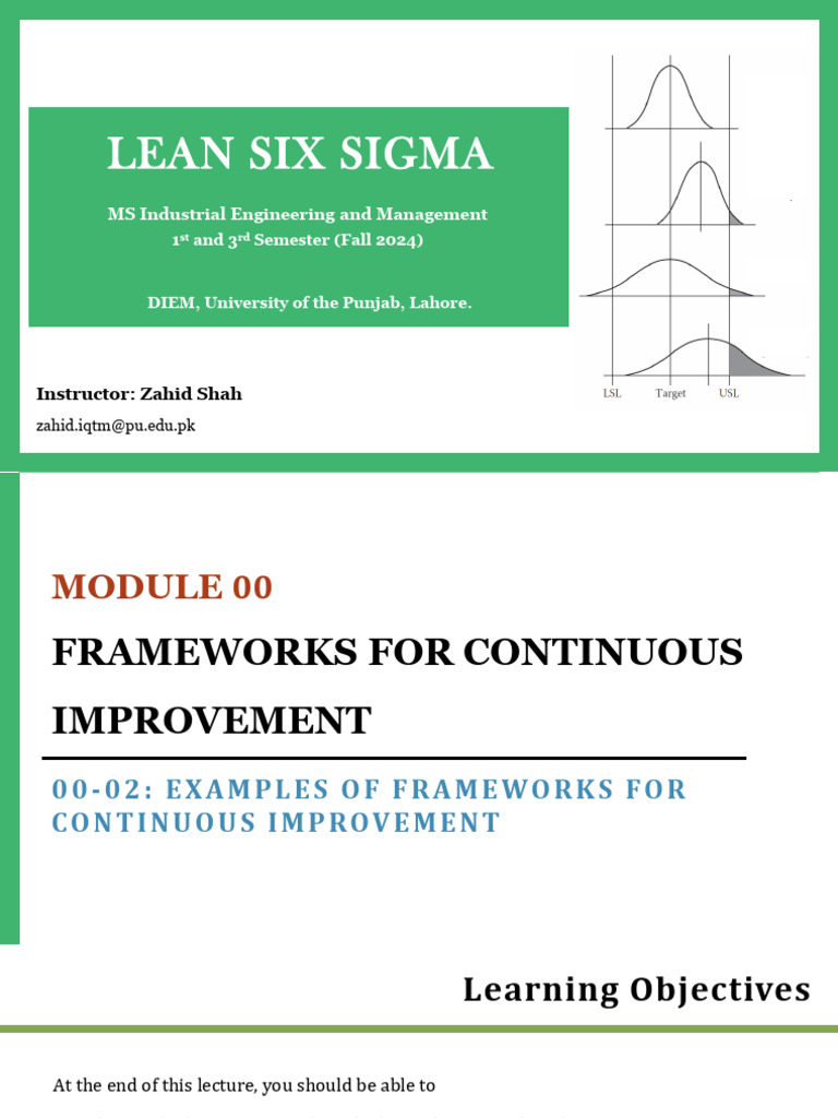 00-02 Lec02 Examples of Frameworks For Continuous Improvement | PDF ...