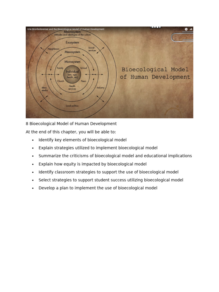 Bioecological Model of Human Development | PDF | Behavioural Sciences ...