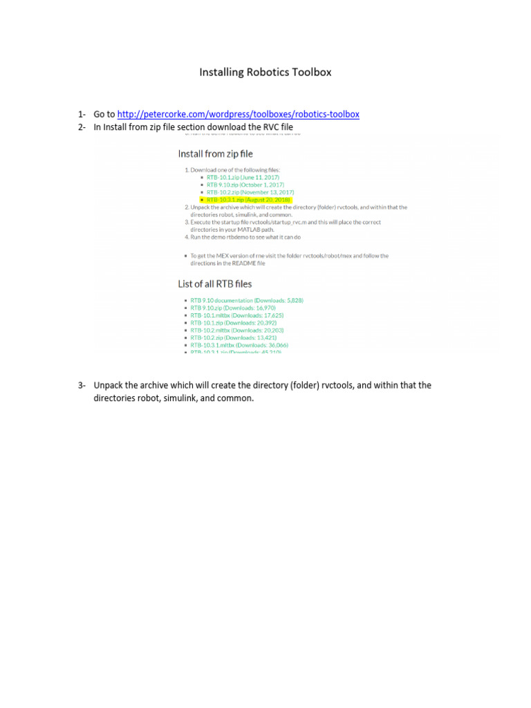 Installing Robotics Toolbox | PDF