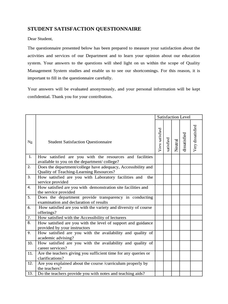 Student Satisfaction Survey Guide | PDF | Teaching Method | Teachers