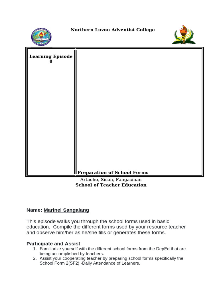 Overview of DepEd School Forms | PDF | Learning | Cognitive Science