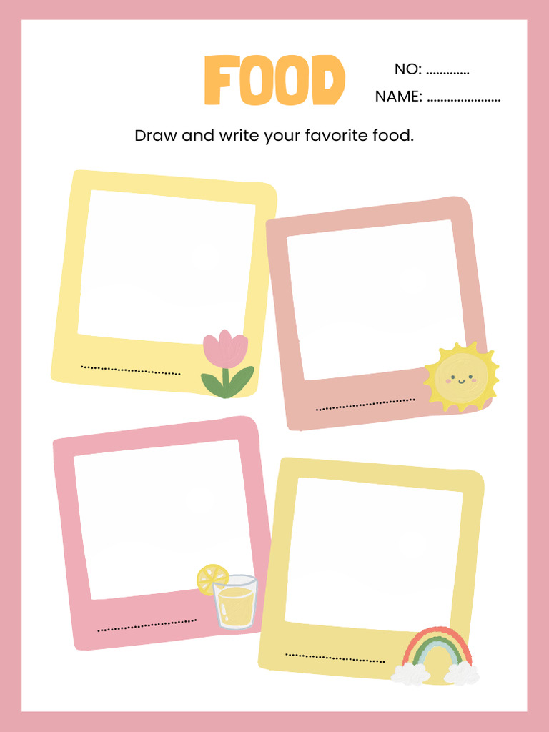 Green English Minimalist Spring Season Drawing Worksheet | PDF