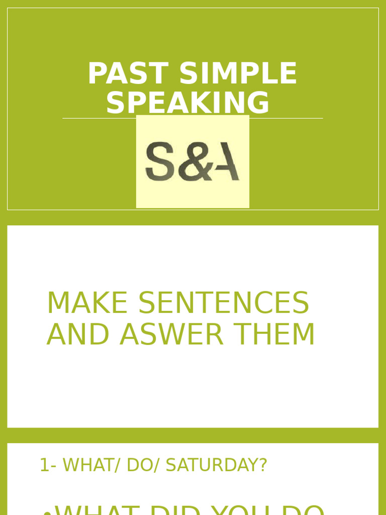 Past Simple Speaking Grammar Drills - 129722 | PDF