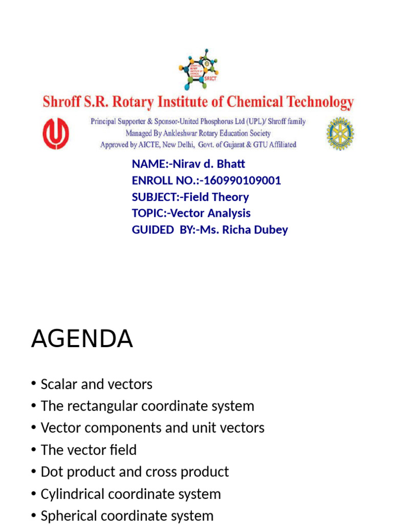FT 160990109001 Vector Analysis | PDF | Euclidean Vector | Coordinate ...