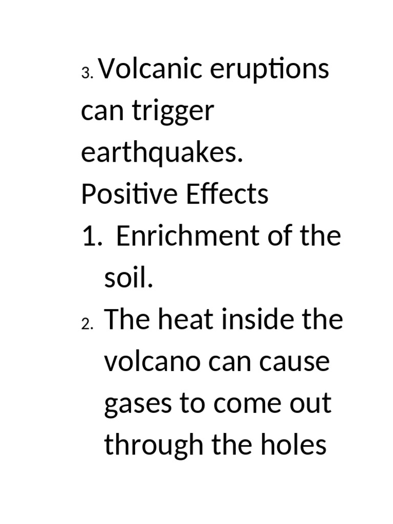 Positive Effects of Eruption of Volcano | PDF