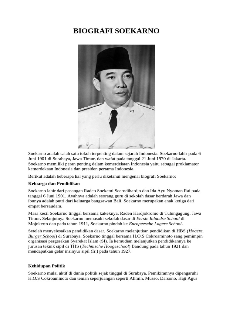 BIOGRAFI SOEKARNO | PDF