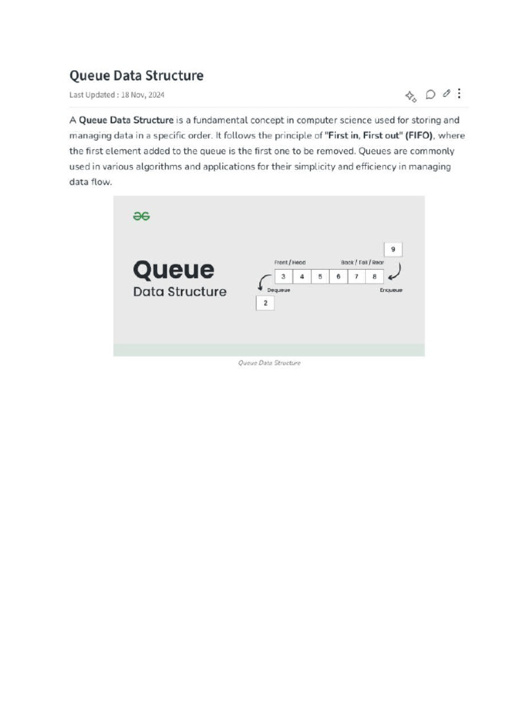 Queue Notes Unit 2 Data Structure MCA | PDF