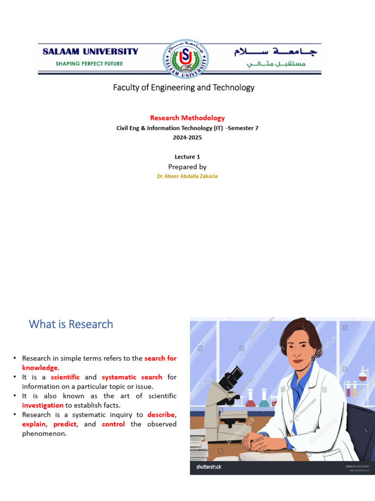 ResearchMethodology Lecture 1 | PDF | Methodology | Survey Methodology