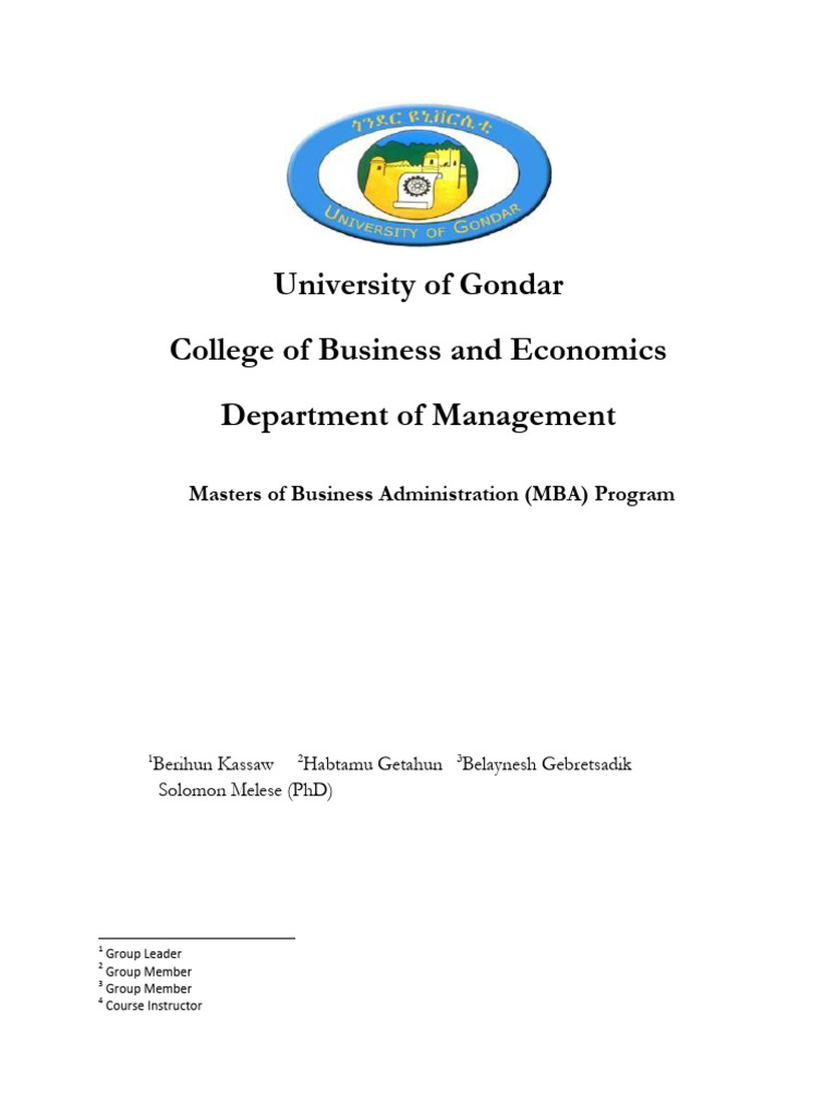 MBA Management Theory Course Project | PDF | Swot Analysis | Business