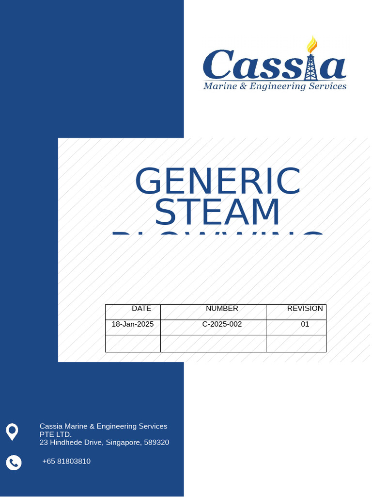 Steam Blowing Procedure (Cassia Marine) | PDF | Steam | Boiler