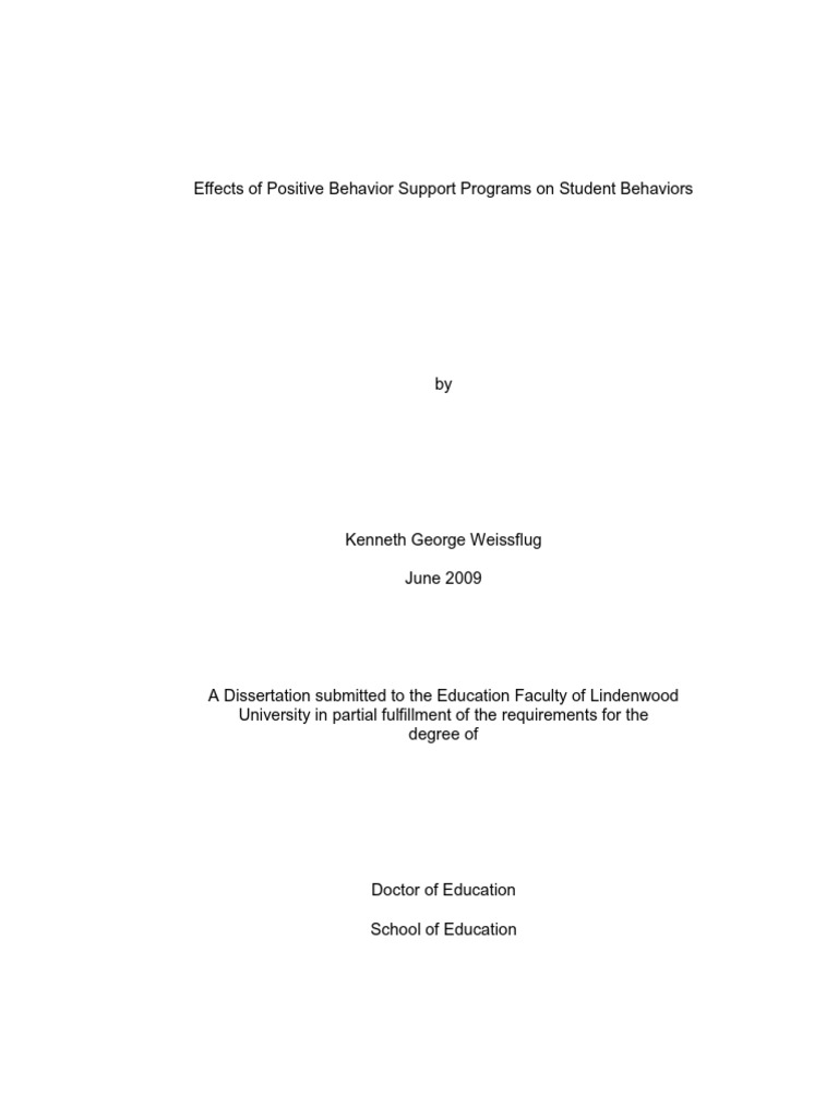 Effects of Positive Behavior Interventions | PDF | Teachers | Hypothesis